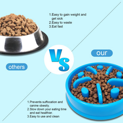 ExtraStar pet slow feeder bowl, puzzle feeder 20x20x4cm Blue