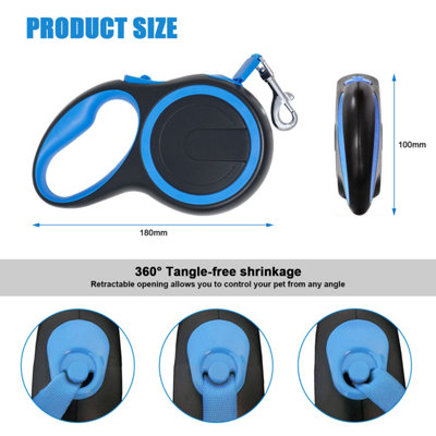 ExtraStar Retractable Pet Leash 3M Blue, heavy duty, 15KG