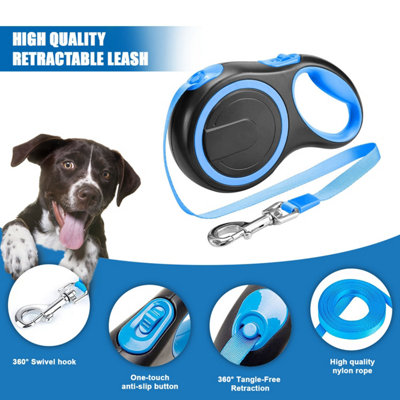 ExtraStar Retractable Pet Leash 3M Blue, heavy duty, 15KG