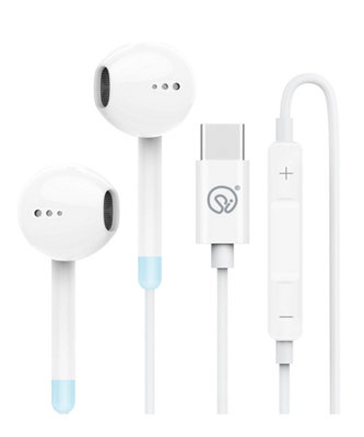 ExtraStar Type-C Handsfree Earphone with Mic, 1.2M cable, Blue