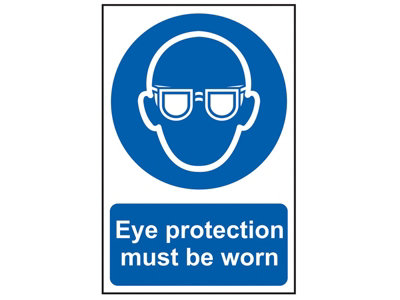 Eye Protection Required Safety Sign - Durable PVC 200 x 300mm