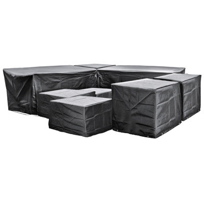 EZBreathe Malta 10 Seat Furniture Set Cover in Black