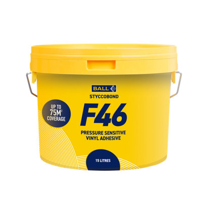 F Ball & Co F46 Pressure-Sensitive Acrylic Flooring Adhesive 15L