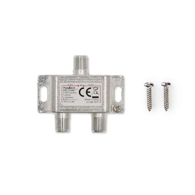 F-Type Screw Connector Splitter For Virgin Cable Sky Satellite 2 way
