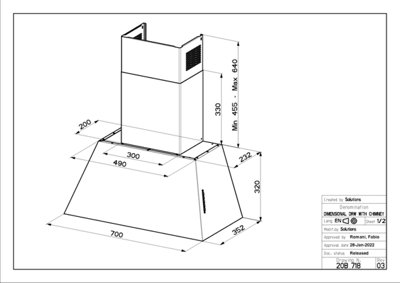 Faber Chloe 70cm Wall Hood Old Copper
