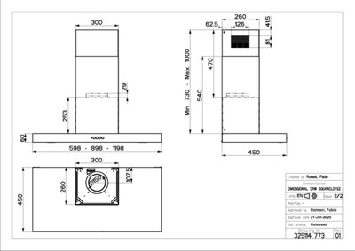 Faber Stilo Comfort 90cm T-Shaped Wall Hood