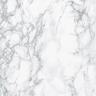 FABLON LIGHT GREY WHITE MARBLE STICKY BACK PLASTIC SELF ADHESIVE VINYL FILM