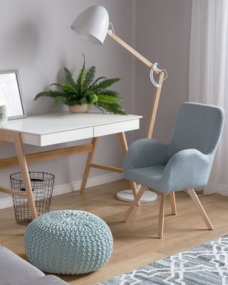 Fabric Armchair Light Blue BJARN | DIY at B&Q