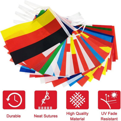 Fabric Bunting 32 Teams National Flags Football Soccer Sports Banner ...