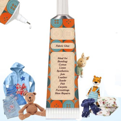 Fabric Glue 50g Multi Purpose Quick Dry Adhesive for Hemming Patching ...