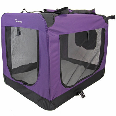 Fabric Pet Carrier Purple Large