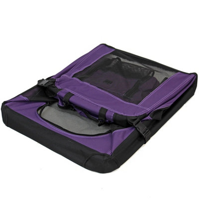 Fabric Pet Carrier Purple Large