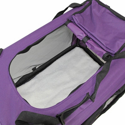 Fabric Pet Carrier Purple Large