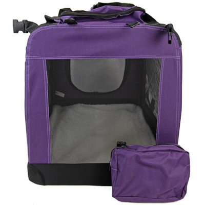 Fabric Pet Carrier Purple Large