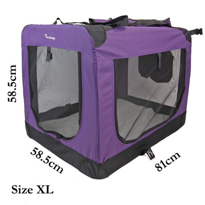 Fabric Pet Carrier Ventilated Purple XL