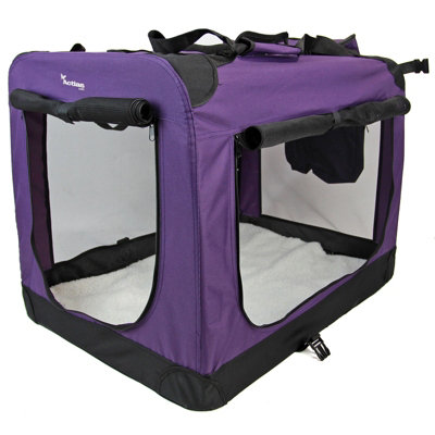 Fabric Pet Carrier Ventilated Purple XL
