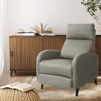 Fabric Recliner Chair Upholstered in Linen | DIY at B&Q