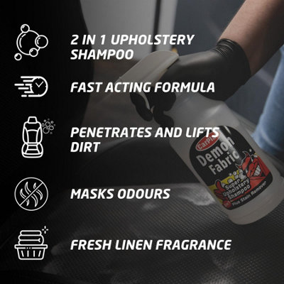 Fabric Upholstery CarPlan Demon Fast Acting Super Shampoo Cleaner 1 ...