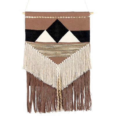 Fabric Wall Hanging DADU Rectangular Cotton Brown | DIY at B&Q