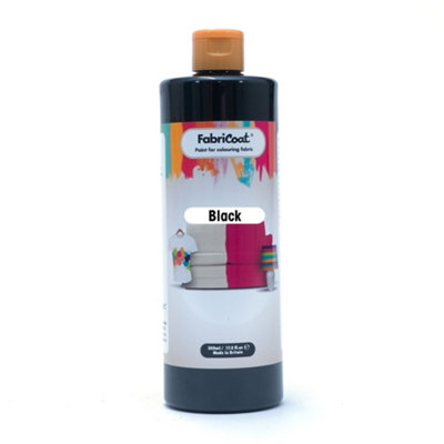 Fabricoat Fabric Paint Black, 1L | DIY at B&Q