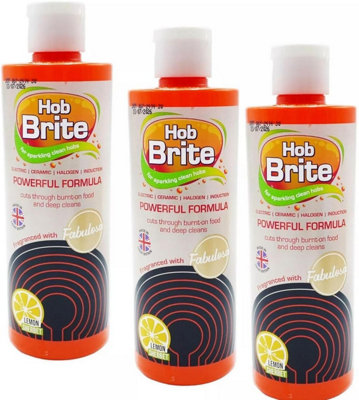 Fabulosa Hob Brite Hob Cleaner, Lemon Sherbet, 3x 250ml