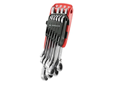 Facom - 467B.JP10PB Ratchet Combination Wrench Set, 10 Piece | DIY at B&Q