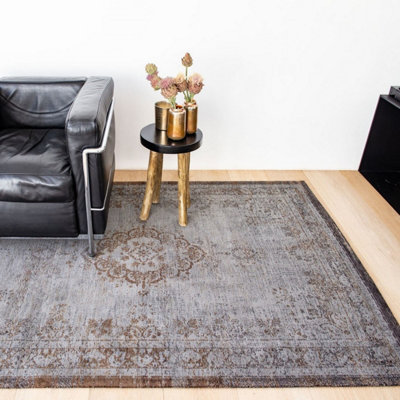 Fading World Grey Ebony 8257 Designer Luxury Rug By De Poortere - 280cm ...