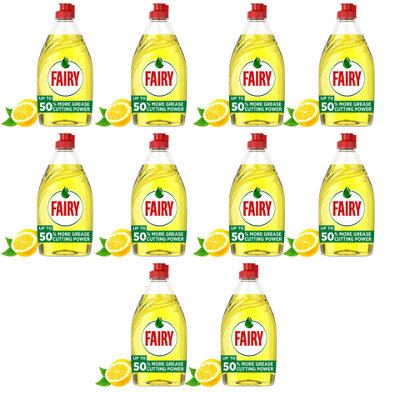 Fairy Lemon Washing Up Liquid 320ml x 10 Bottles