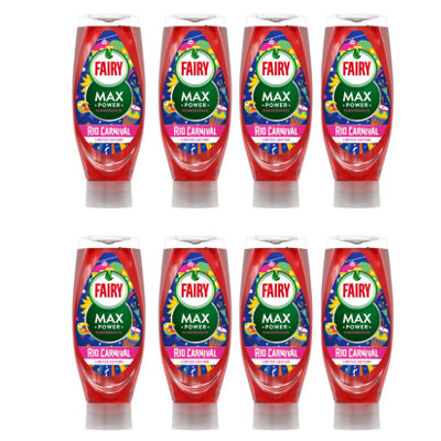 Fairy Max Power Rio Carnival Washing Up Liquid Limited edition 8 x 640 ml