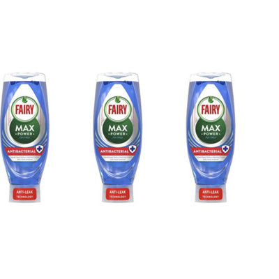 Fairy Max Power Tea Tree Antibacterial Washing Up Liquid 660 ml (Pack of 3)