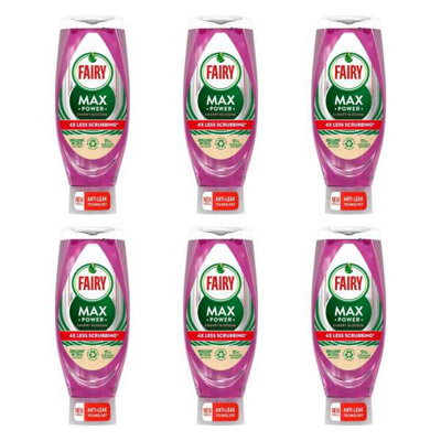 Buy Fairy Max Power Washing Up Liquid Cherry Blossom 640ml - Pack of 6 ...