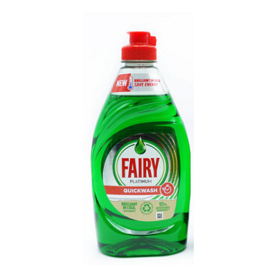FAIRY PLATINUM QUICKWASH ORIGINAL WASHING UP LIQUID 383 ML (PACK OF 12)
