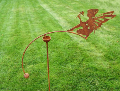 Fairy Sitting Wind Rocker Single Bare Metal/Ready to Rust - Steel - L66 ...
