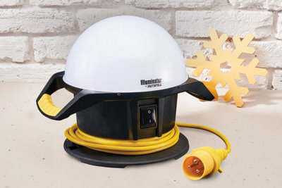Faithfull 110v 360 Degree Task Site Light 4000L with Power Take Off ...