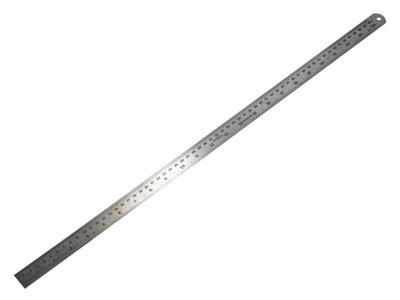 Faithfull 1M Steel Rule with Metric and Inch Measurements