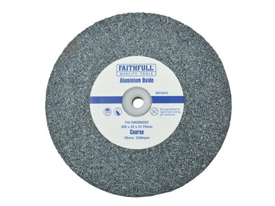 Faithfull 200mm Coarse Grinding Wheel for Bench Grinders