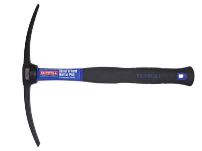 Faithfull 450G Fibreglass Mortar Pick with Chisel and Point for Bricklaying