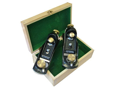 Faithfull 9.1/2 & 60.1/2 End Grain Block Hand Planes in Wooden Box