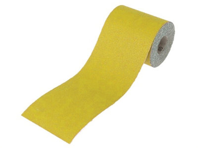 Faithfull Aluminium Oxide Sanding Paper Roll Yellow 115mm x 10m 80G ...