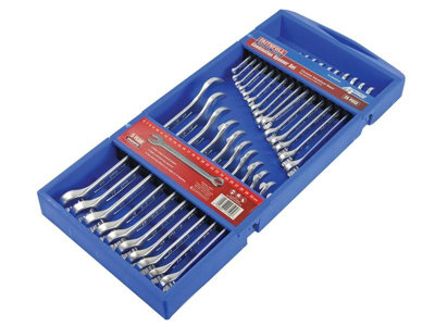 Faithfull Chrome Vanadium Comb Spanner Set, 25 Piece FAISPASETC25