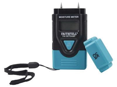 Faithfull Compact Damp and Moisture Meter with LCD Display