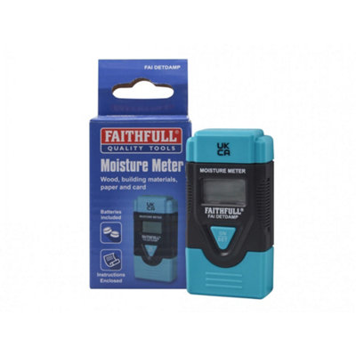 Faithfull Damp & Moisture Meter Lcd Display Multi Colour (One Size)