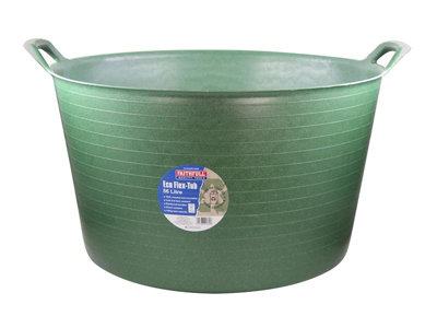 Faithfull Eco Flex Tub Bucket 56 litre - Recycled Green FAIECOFLXG56