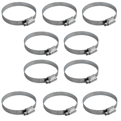 Faithfull FAIHC3XB 3X Hose Clips - Zinc MSZP 60 - 80mm x10 Clips | DIY ...