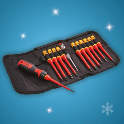Faithfull FAISDVDES13W Interchangeable VDE Screwdriver Set 13 Piece in ...