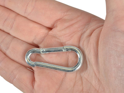 Faithfull Fire Brigade Snap Hook 4mm Zinc Plated - Set of 4 Durable Hooks