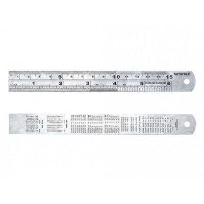 Faithfull Flexible Stainless Steel Rules Multi Colour (150mm x 19mm x 0 ...