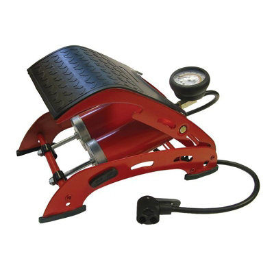 Faithfull Foot Pump Double Cylinder With Gauge Multi Colour (One Size)