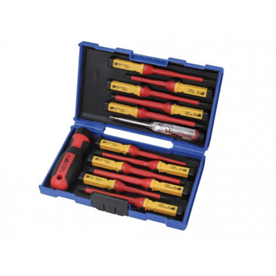Faithfull Interchangeable Vde Screwdriver Set, 13 Piece Multi Colour ...
