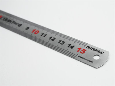 Faithfull Matt Silver Measuring Rule 150mm FAIRUL150MS